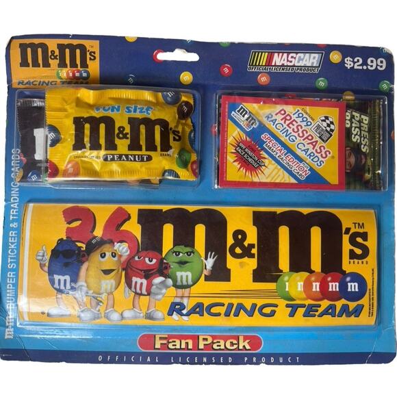 M&M'S | Other | Vintage Mm Nascar 999 Racing Team Cards Fan Pack ...